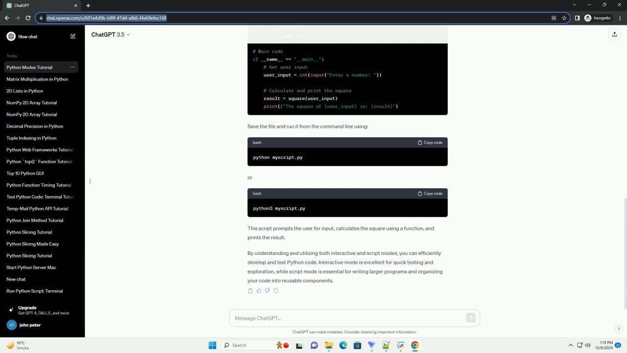 two modes in python