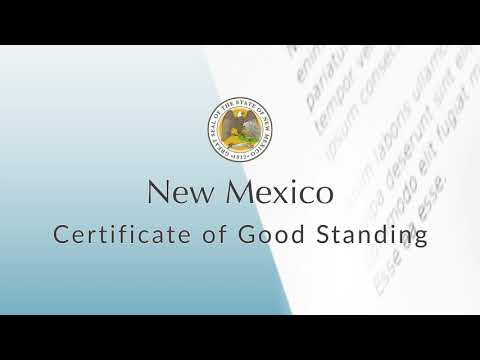 New Mexico - Certificate of Good Standing