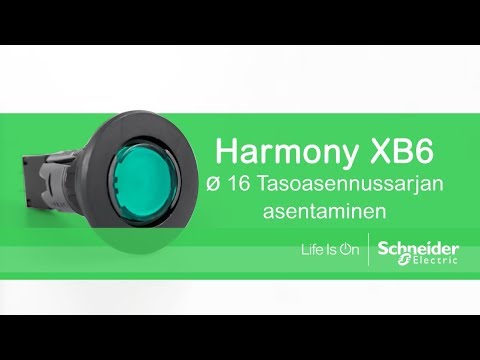 Harmony XB6 ø 16 tasoasennettavien ohjauskalusteiden asentaminen tasoasennussarjan avulla