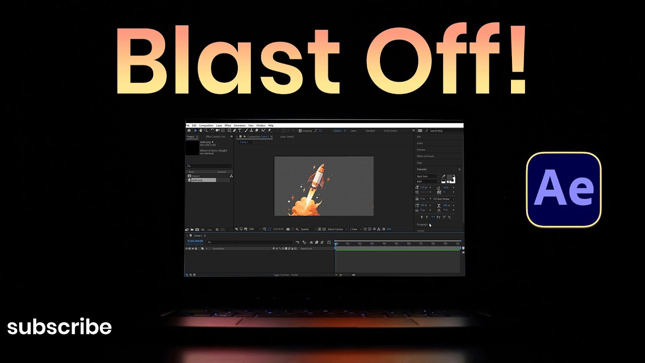 (AE Tutorial) Animate a Rocket in After Effects