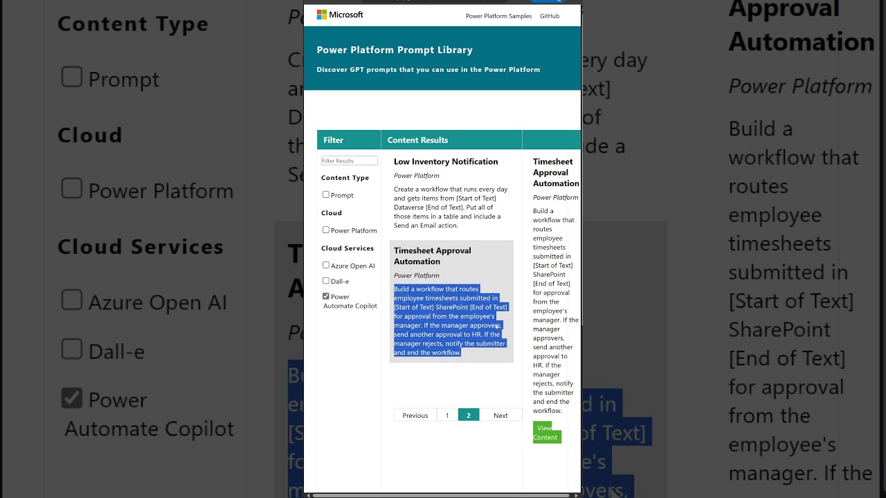 Power Platform Prompt Library How To