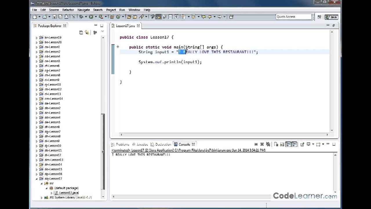 Mastering Java   Vol 4   Lesson 17   Changing A String To Lowercase Or Uppercase 9