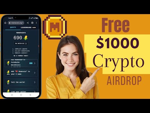 Claim FREE Crypto Tokens on MemeCoin Airdrop: Earn $1 to $1000!