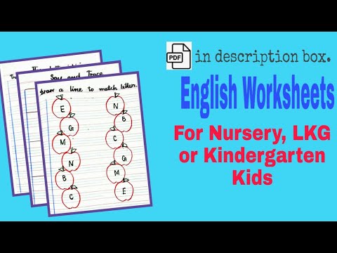 English Worksheets For Nursery / Kindergarten ll DIY Worksheets ll Letter N Worksheets