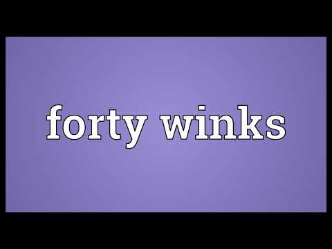 Forty winks Meaning