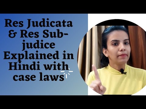 Res Judicata & Res Sub-Judice Explained in simple language I Hindi #study #resjudicta #hindi #law