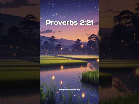 "For the upright will live in the land, and the blameless will remain in it." Proverb 2:21