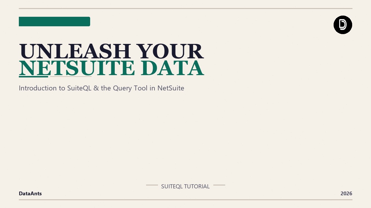 Unleash the Power of Your NetSuite Data with SuiteQL | Query Tool Tutorial 2026