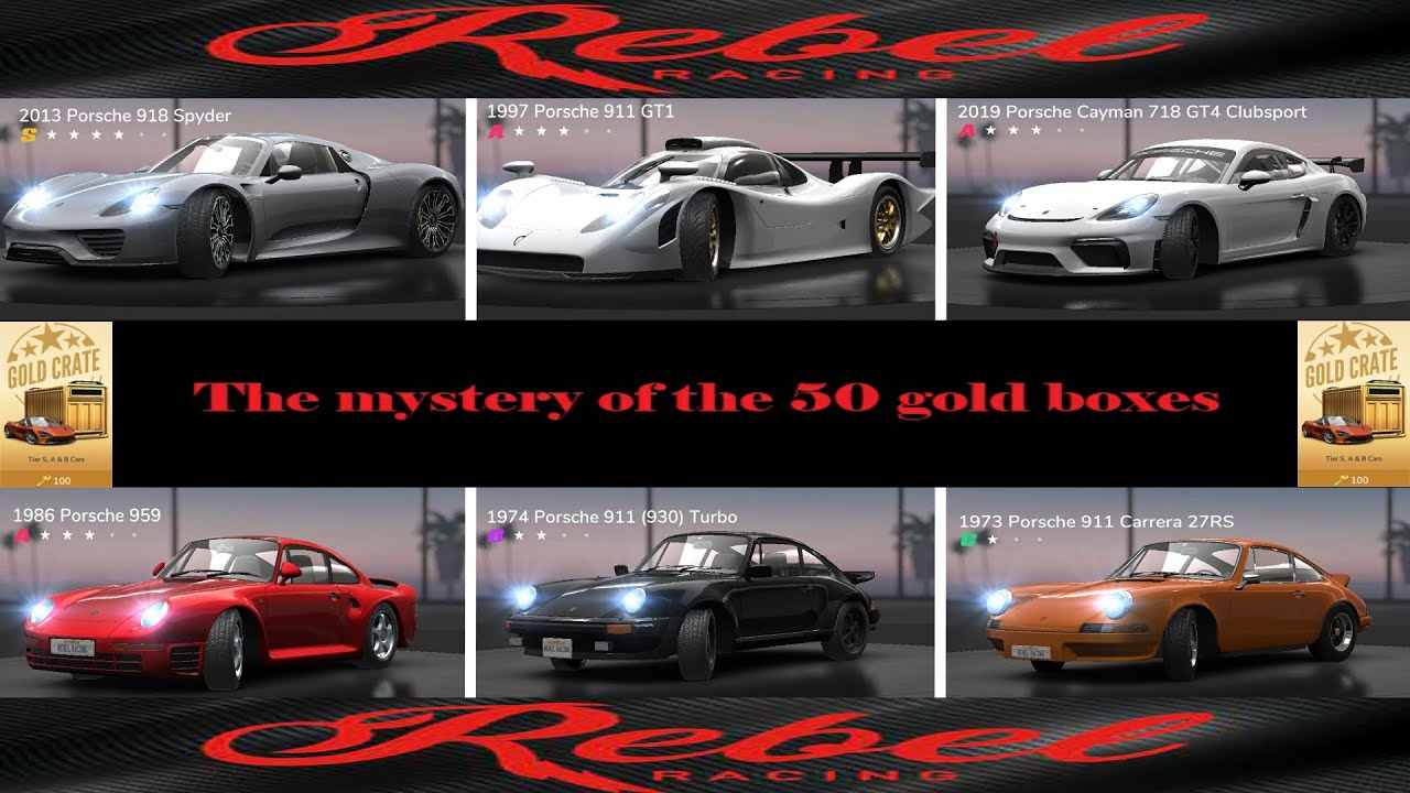 Rebel Racing 50 gold crates openings