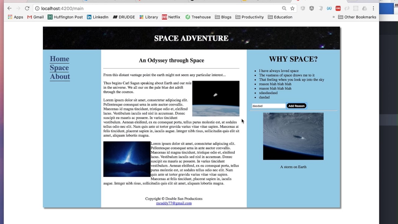 Angular 2 Space Project