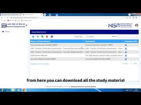 Study material of SEBI INVESTOR CERTIFICATION EXAM