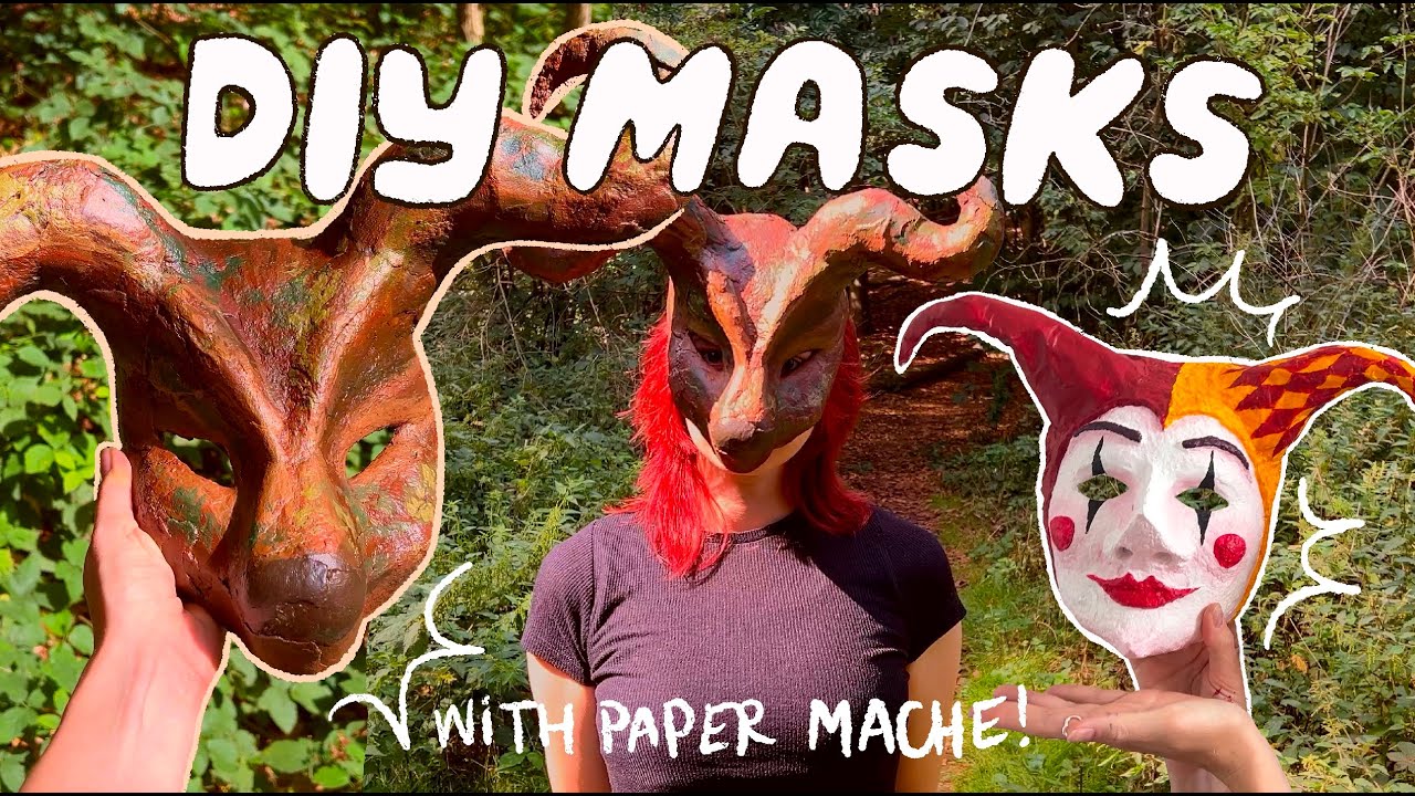 time to stop putting off my project ideas ! ✸ ep.1 making masks with paper mache ✸