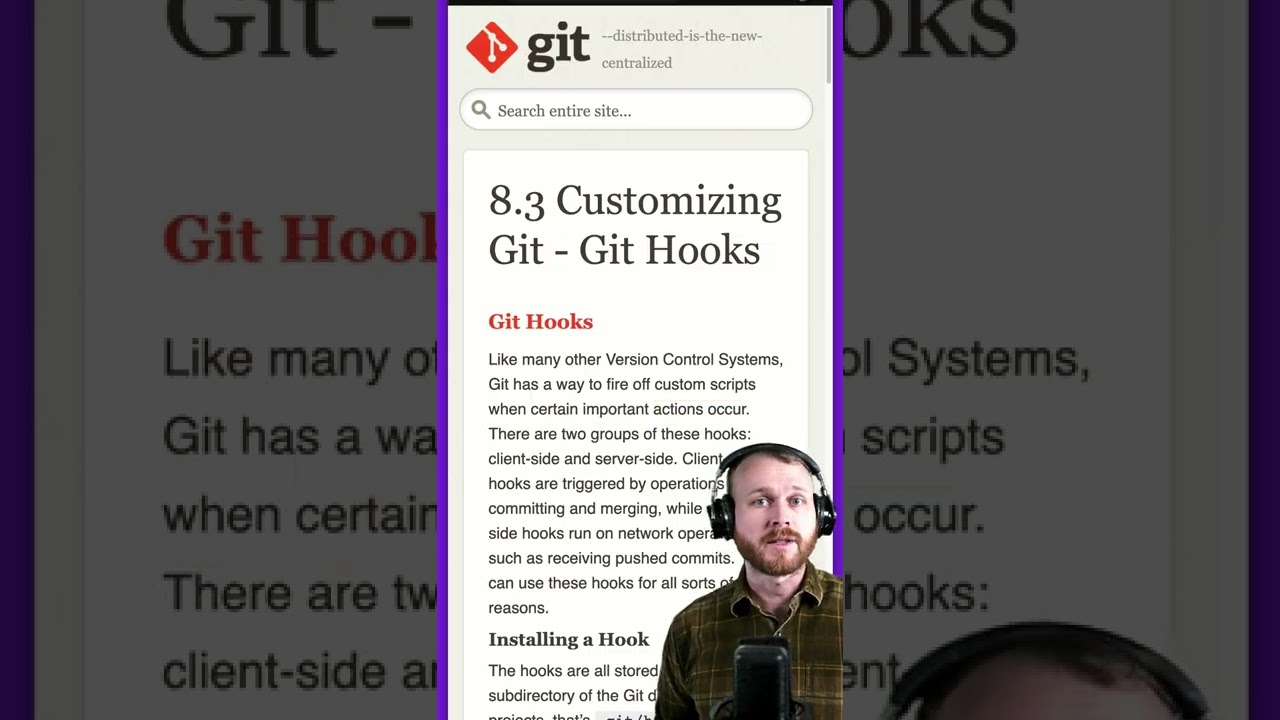 Git pre-commit hook in 45 seconds! #Shorts