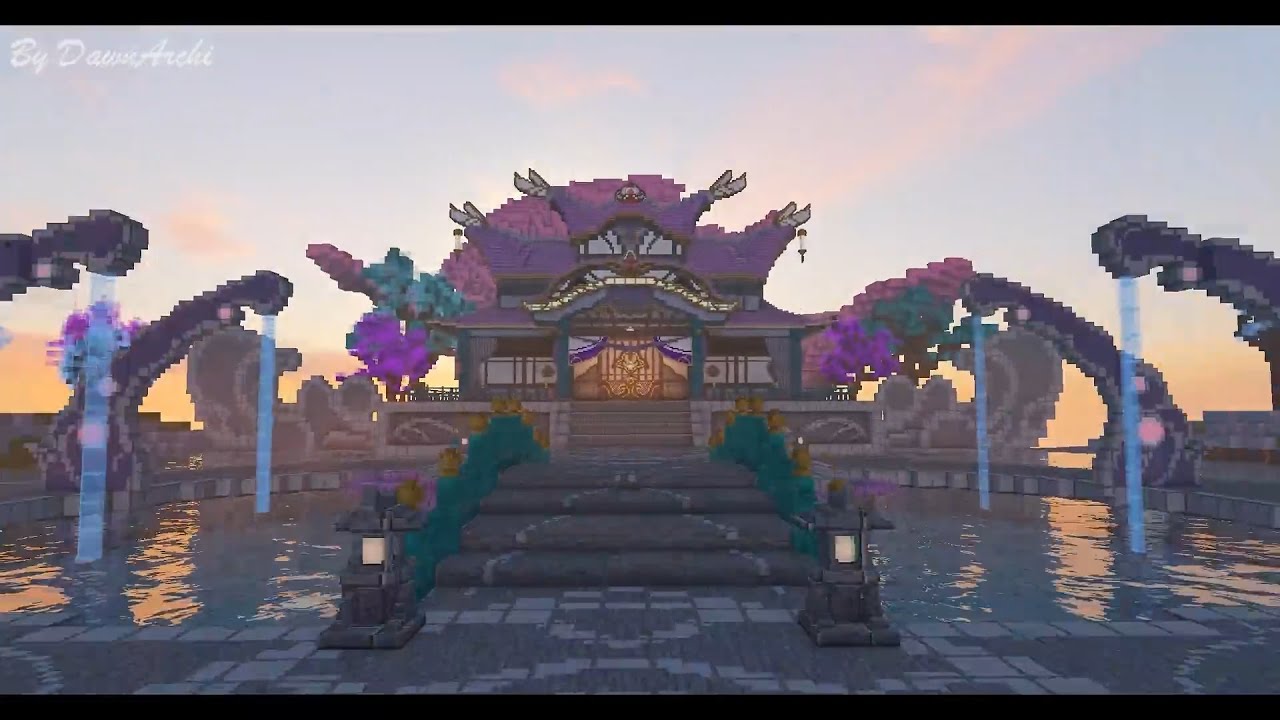 В Minecraft воссоздали мир Geshin Impact в мельчайших подробностях