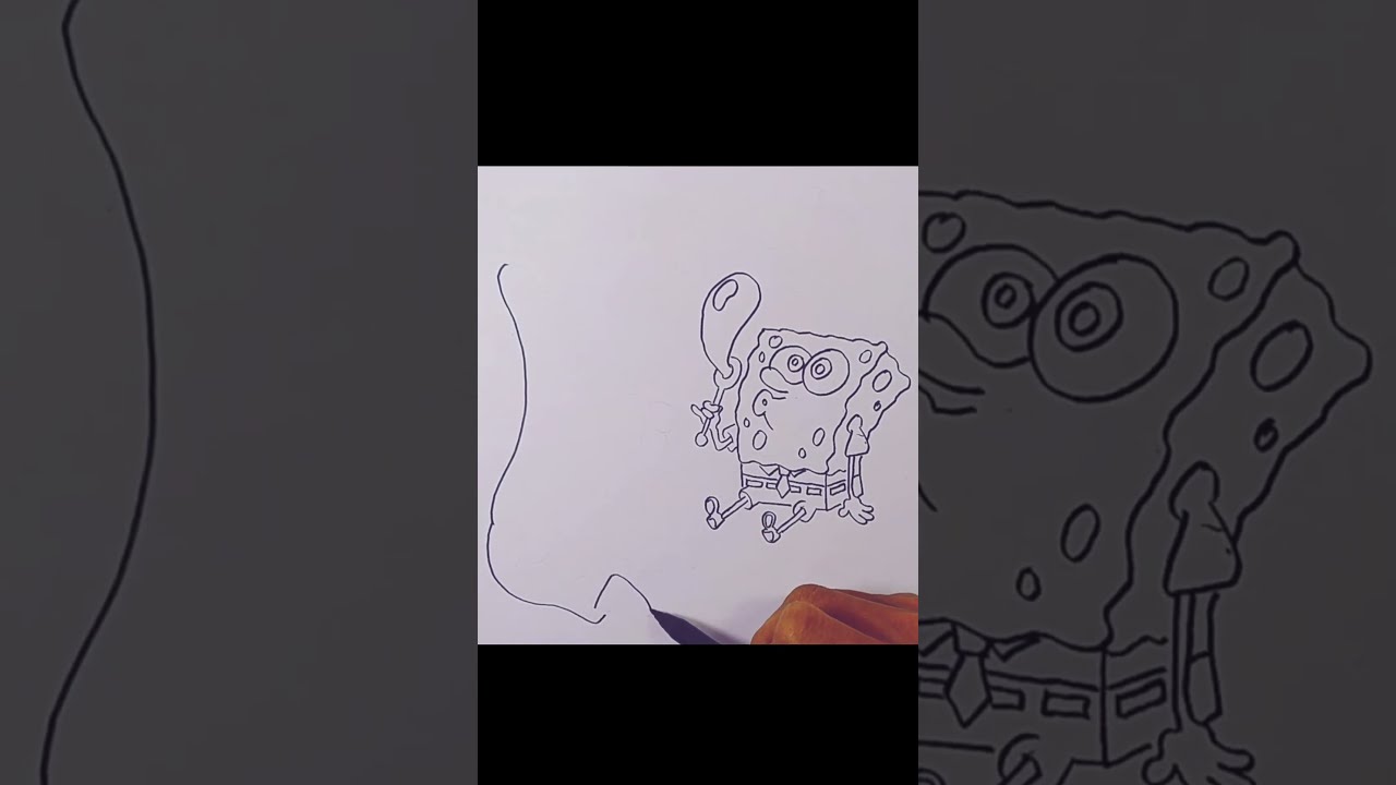 Easy Draw Spongebob And Patrick Blowing Bubbles