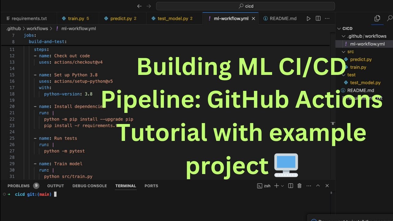 DevOps for ML Engineers/ Data Science: Simple CI/CD GitHub Actions Tutorial