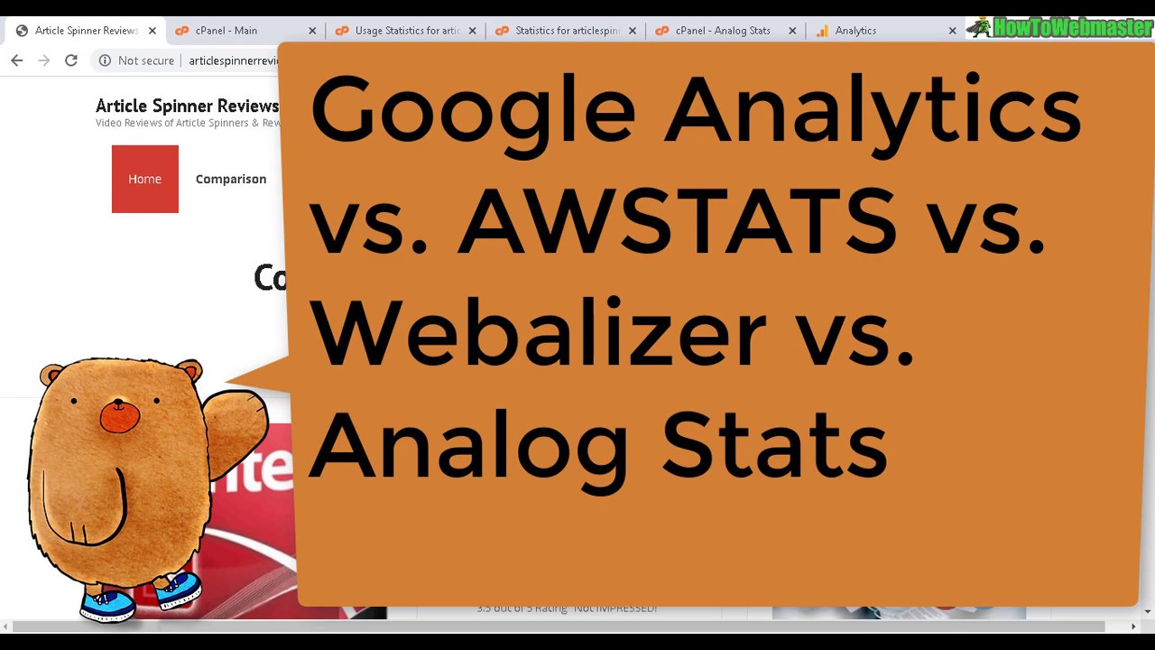 Traffic Stats Comparison: Google Analytics vs CPanel AWSTATS vs Webalizer vs Analog Stats