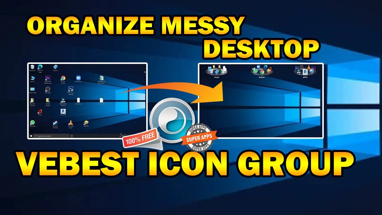 BEST WAY TO ORGANIZE DESKTOP ICONS || FREE APPS FOR YOUR MESSY DESKTOP