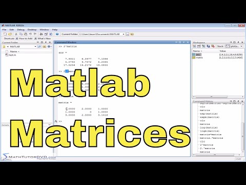 Matlab Tutorial - 42 - Apply Mathematical Functions to Matrices