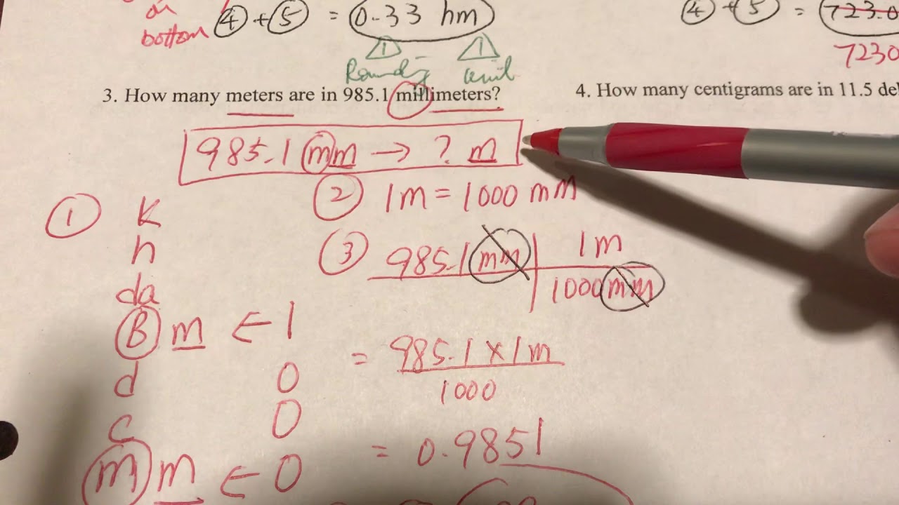 Metric Conversion Worksheet 2 (Same Unit)