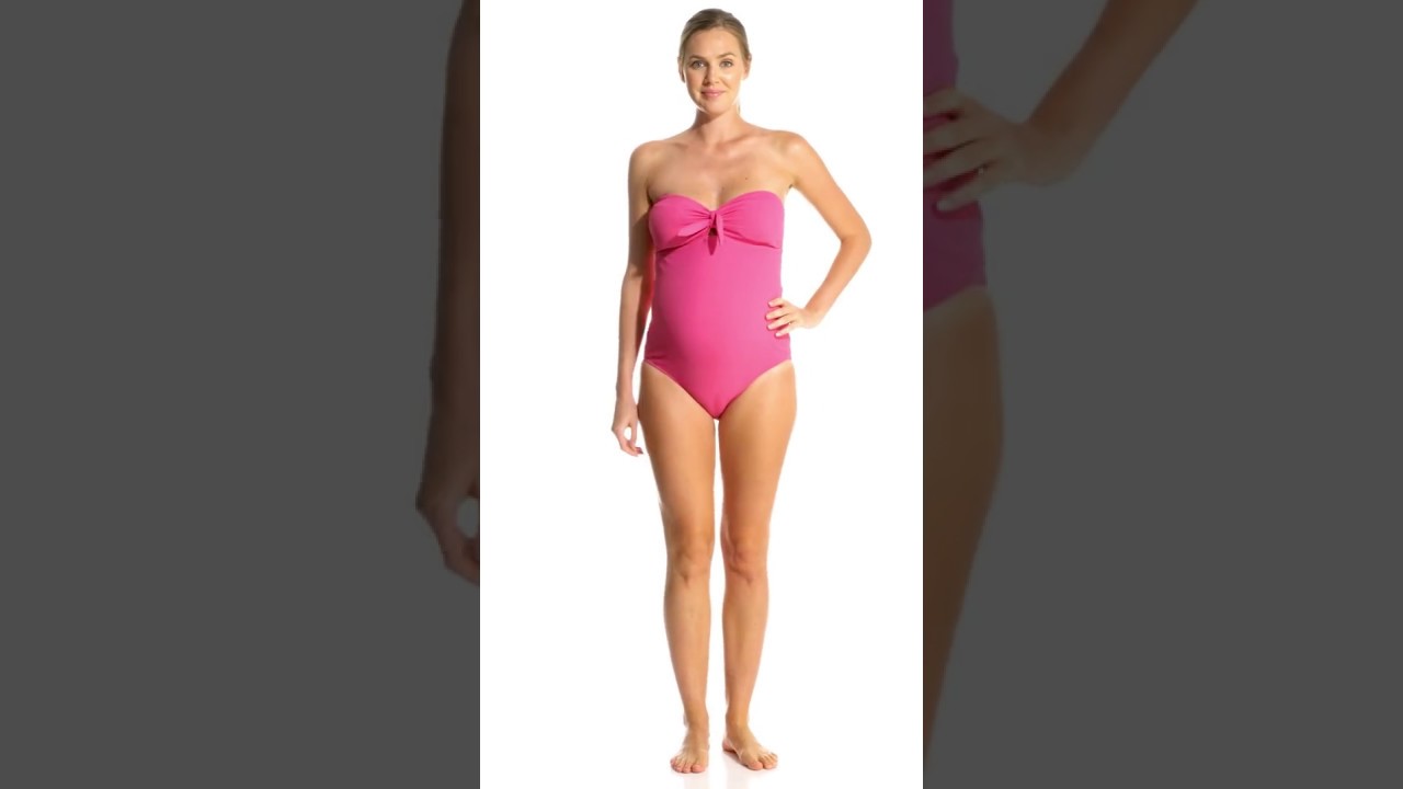 Pez D'or Maternity Rimini Solid Textured One Piece Swimsuit | SwimOutlet.com