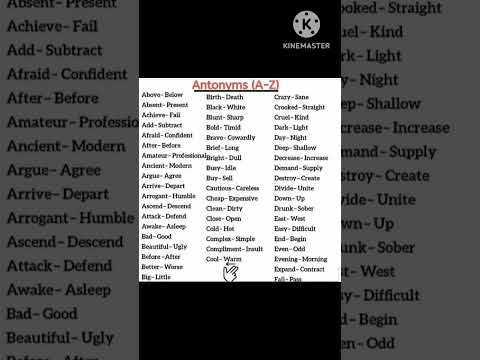 Antonyms in english / vocabulary/daily grammar mistake