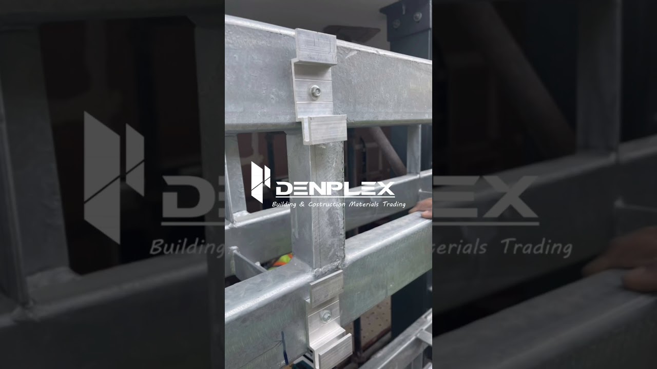 Aluminum undercut system for natural stone installation. #claddinginstallation #claddingstone#dubai