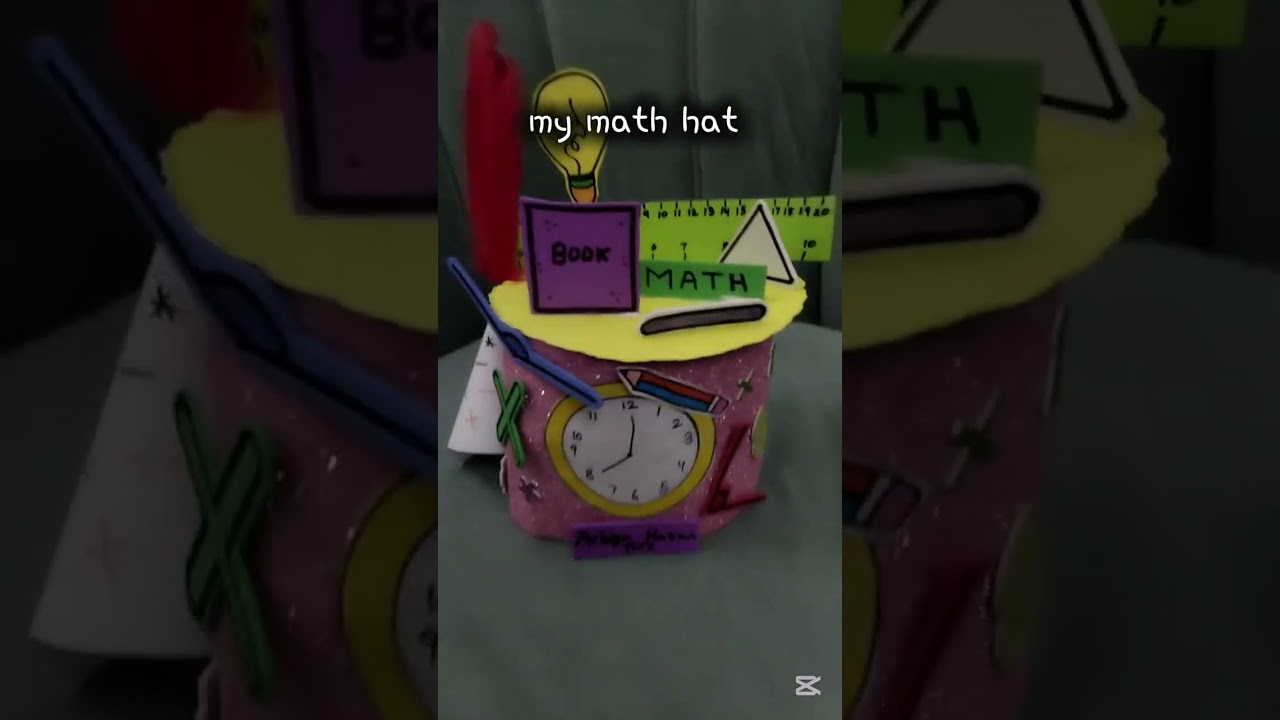 my math hat, take inspiration #math #hat #math hat #project
