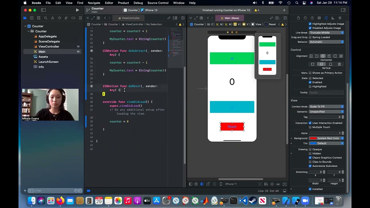 Adding a Reset Button to a Simple Counter App