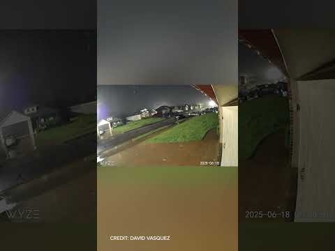 Video sent in by David Vasquez captured what appears to be a tornado touching down early Wednesday.
