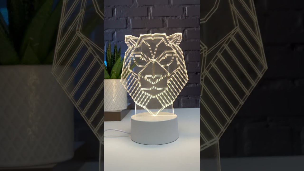 3D LAMP - GEOMETRIC LION