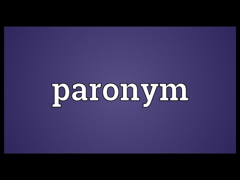 Paronym Meaning