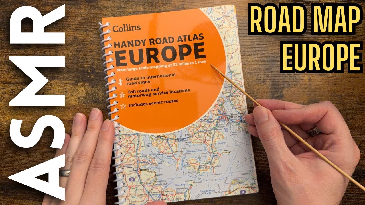 Let’s Look at a Road Map of Europe! [ASMR Maps]