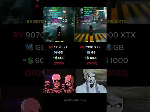 AMD RX 9070 XT vs RX 7900 XTX #pc #pcgmaing #pcbuild