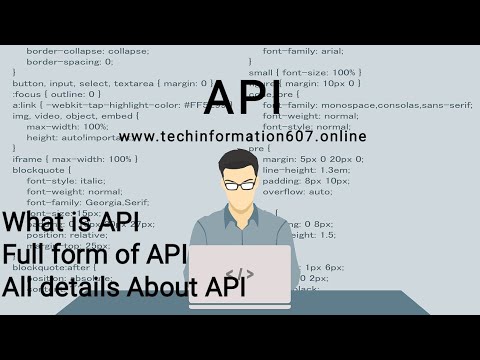 What is API API Full of Form how many types of API