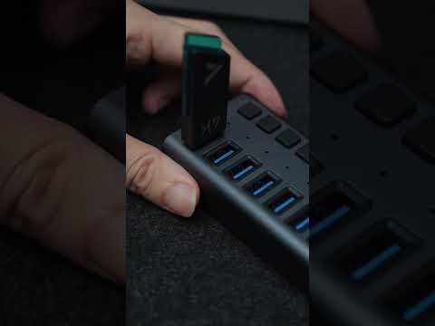 10 Ports USB 3.0 Hub with Individual On/Off Switches Splitter#pc #tech #laptop #gadgets #computer