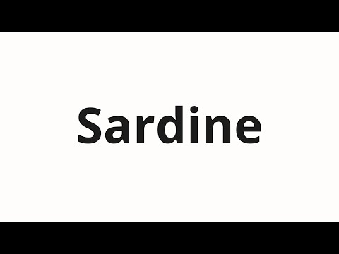 How to pronounce Sardine