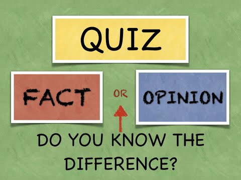 Fact Or Opinion Quiz - Choose The Correct Option (dark background)