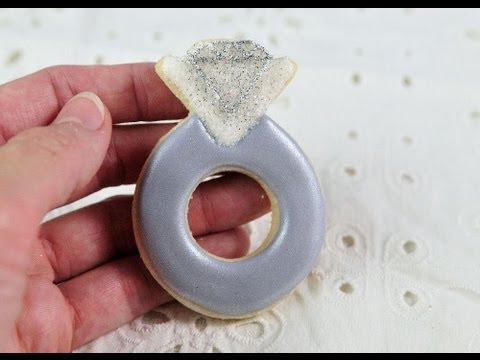 How To Decorate Diamond Ring Cookies | My Cake Decorating Blog