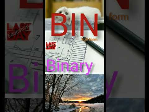BIN | BIN Full Form | computer related full form | #Short #LastDayEducation