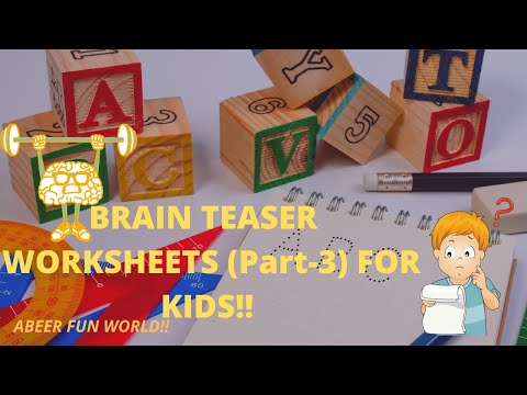 BRAIN TEASER WORKSHEETS FOR KIDS || DIY WORKSHEETS || BRAIN BOOSTING ACTIVITIES FOR 4 YEARS