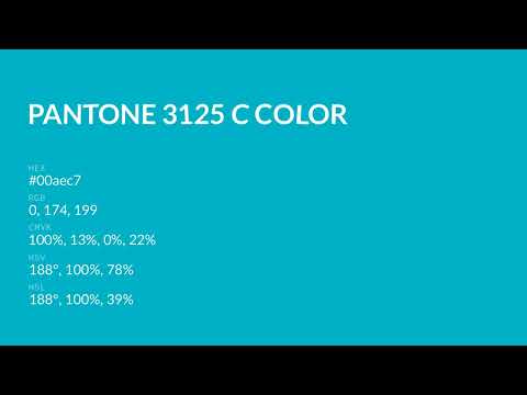 What color is Pantone 3125 C ? #00aec7 hex color - Blue color - Cool color 00aec7