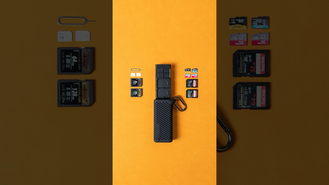 Don't let your memory cards and data cables mess on the table. Card reader case save your day!