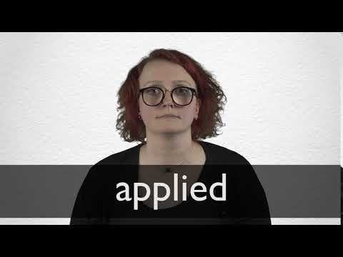 APPLIED definition in American English | Collins English Dictionary