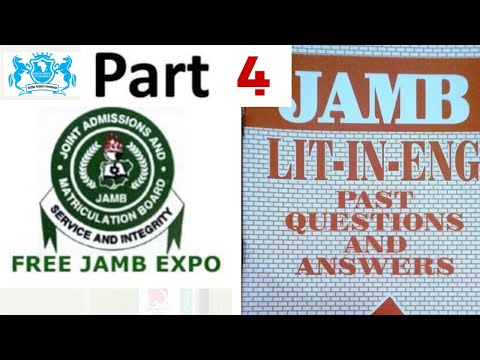 Real JAMB Questions from LITERATURE-IN-ENGLISH. (PART 4) | Expo of Questions that could come out