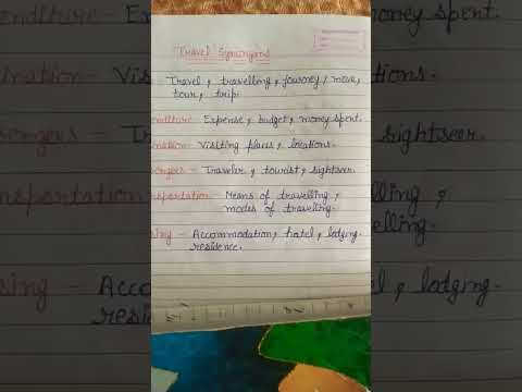 Travel related synonyms #shorts #youtubeshorts