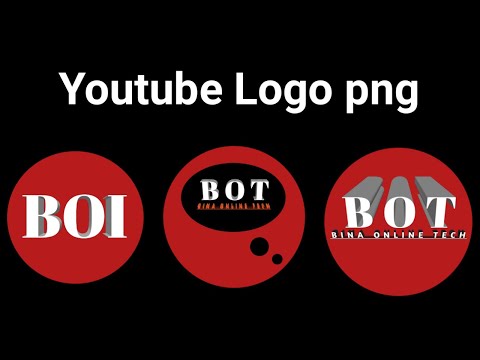 How to Create Youtube Logo png for New Youtube Channel | Youtube png Logo Create | Binaonlinetech