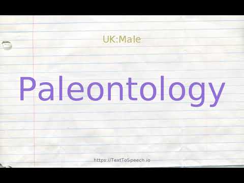 How to pronounce paleontology