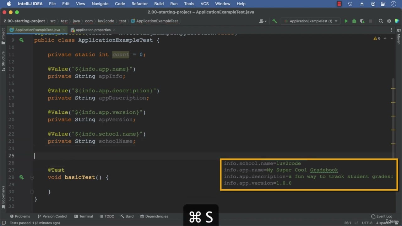 44  Spring Boot Unit Testing   Read application properties and Inject Spring Beans