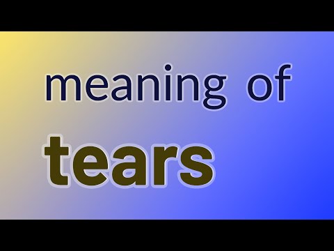 Tears - 30 English Vocabulary Flashcards